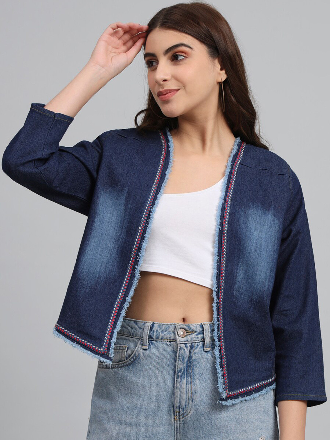 Buy UrSense Lightweight Denim Jacket - Jackets for Women 25486332 | Myntra