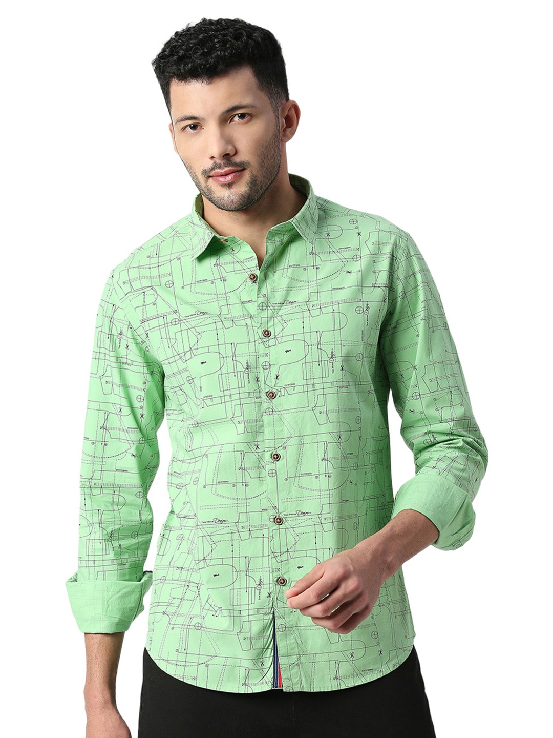Buy Snx Tailored Fit Printed Pure Cotton Casual Shirt Shirts For Men