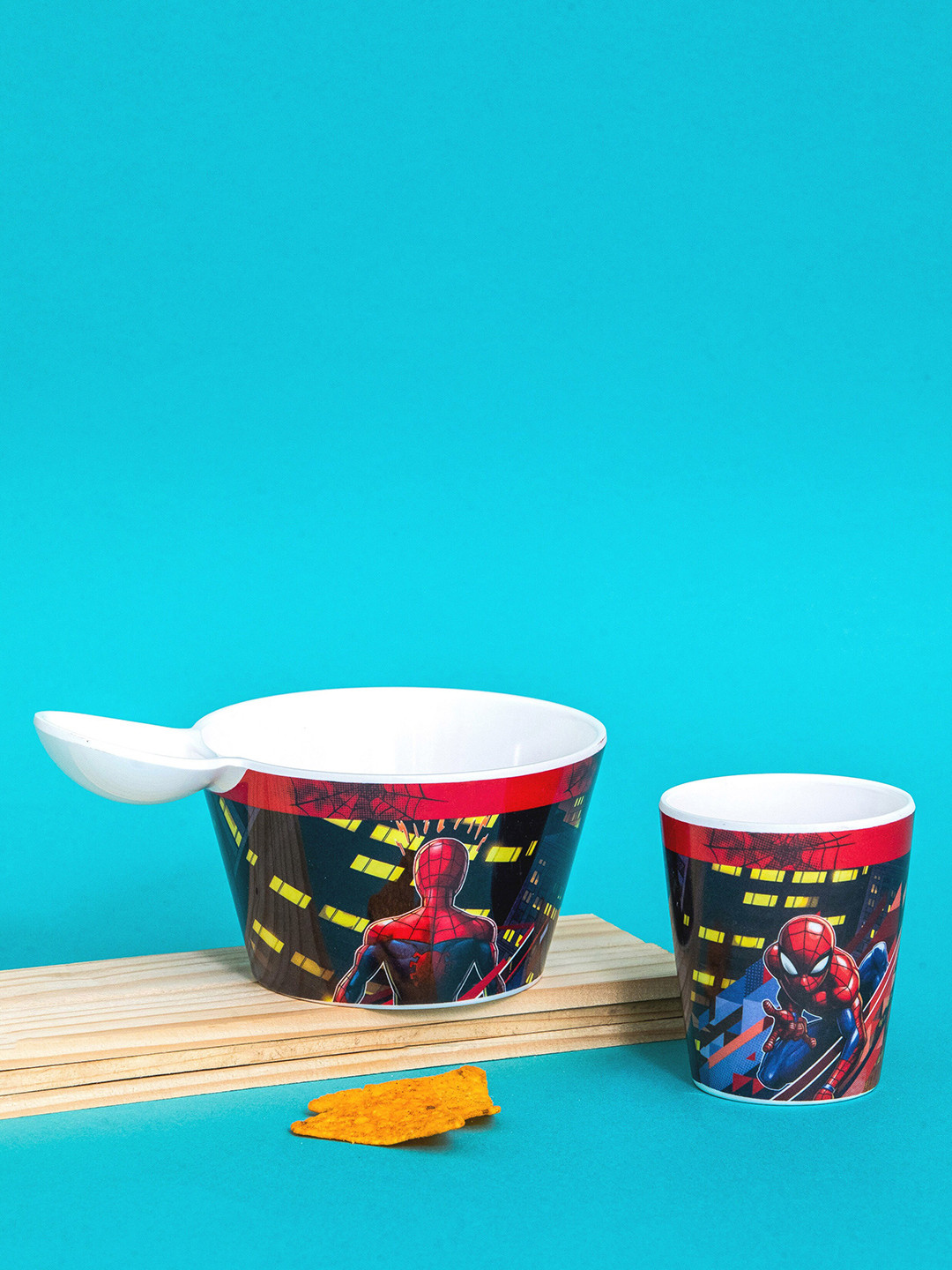 Buy Servewell 2 Pieces White & Red Spider Man Printed Melamine Fries ...