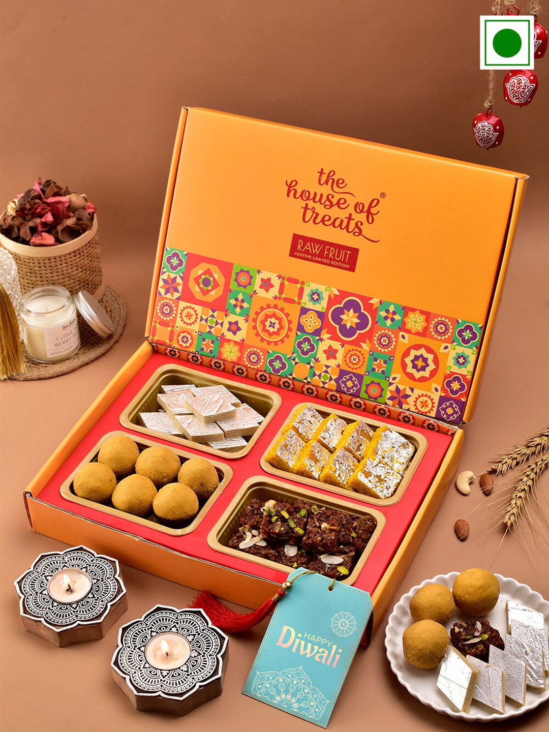Buy RawFruit Diwali Sweets Gift Pack 900gms - Assorted Gifts for Unisex ...