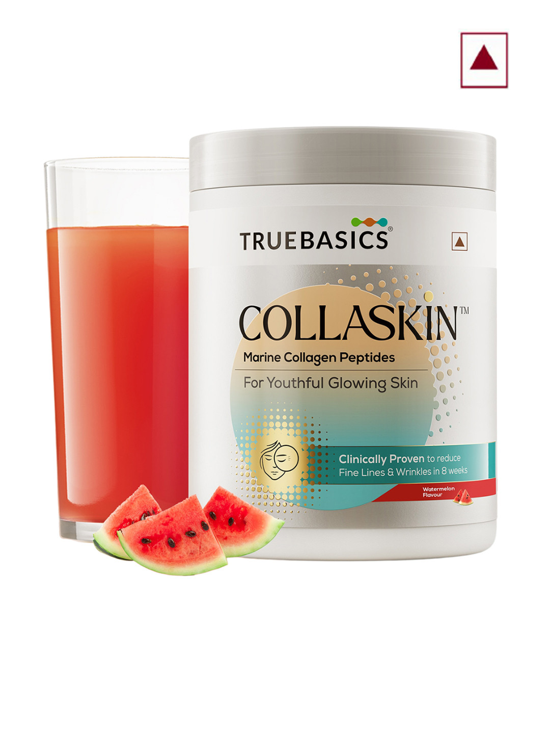 Buy TrueBasics Collaskin Watermelon Flavour Marine Collagen Peptides ...
