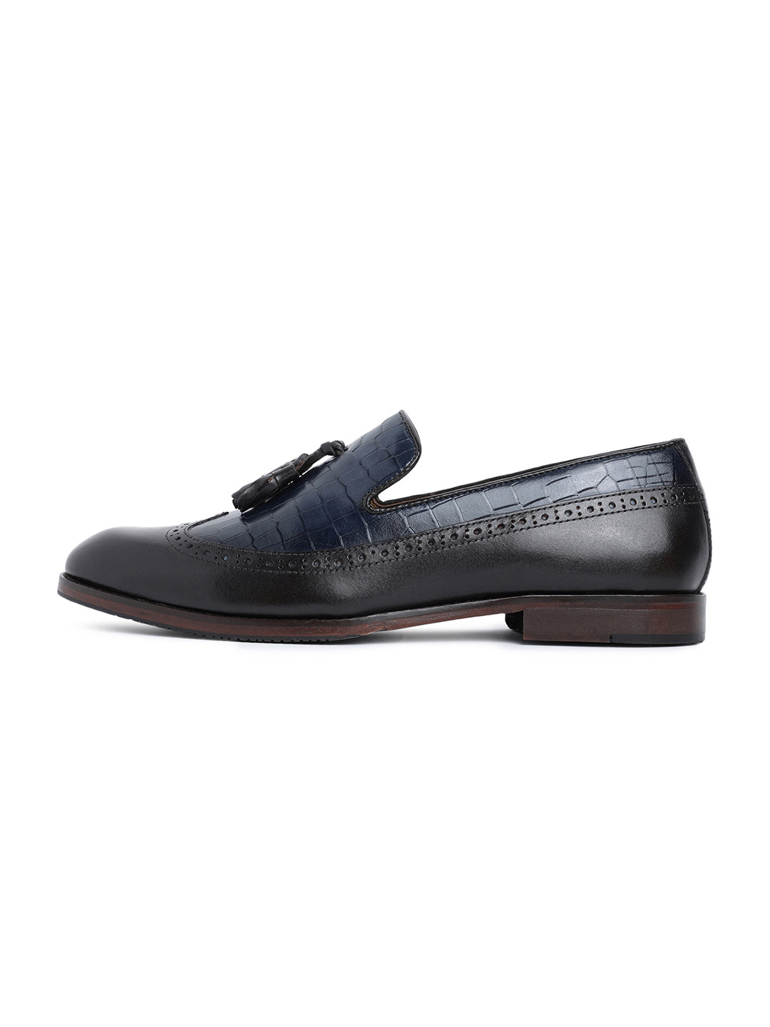 Buy RARE RABBIT Men Loyang Primary Textured Leather Formal Loafers ...