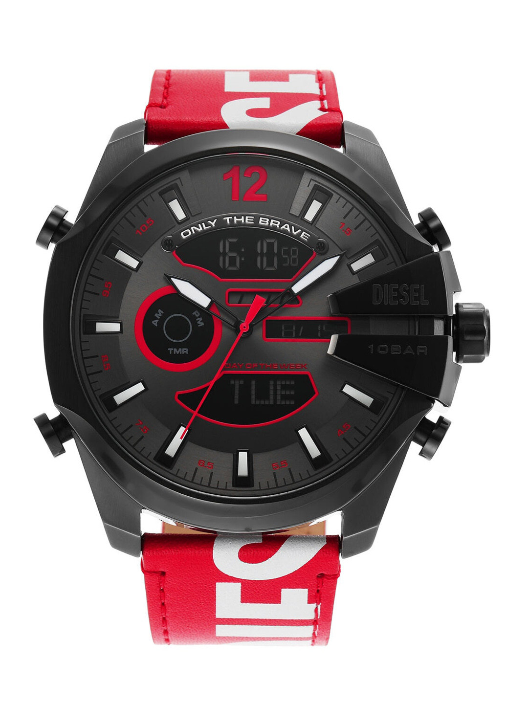 Buy DIESEL Men Patterned Dial & Multicoloured Leather Straps Analogue ...