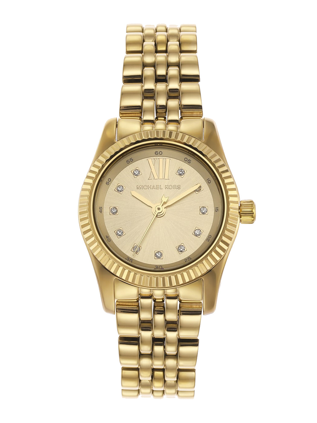 Buy Michael Kors Lexington Embellished Dial & Stainless Steel Straps ...