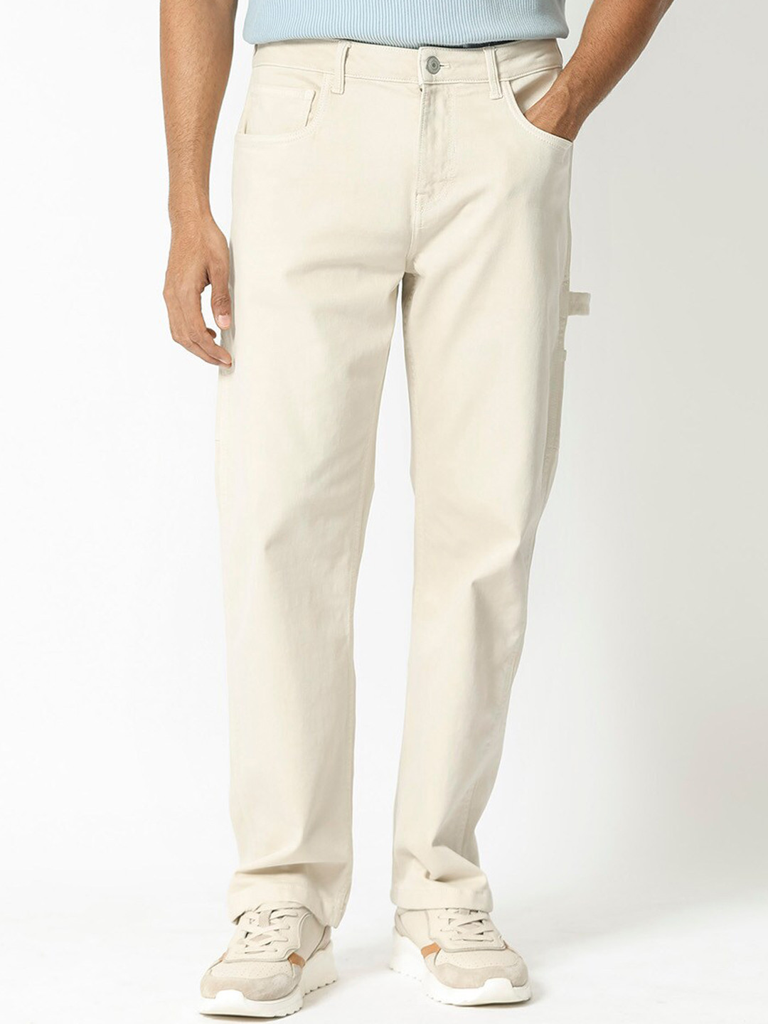 Buy RARE RABBIT Men Vannes Carpenter Fit Mid Rise Stretchable Jeans ...