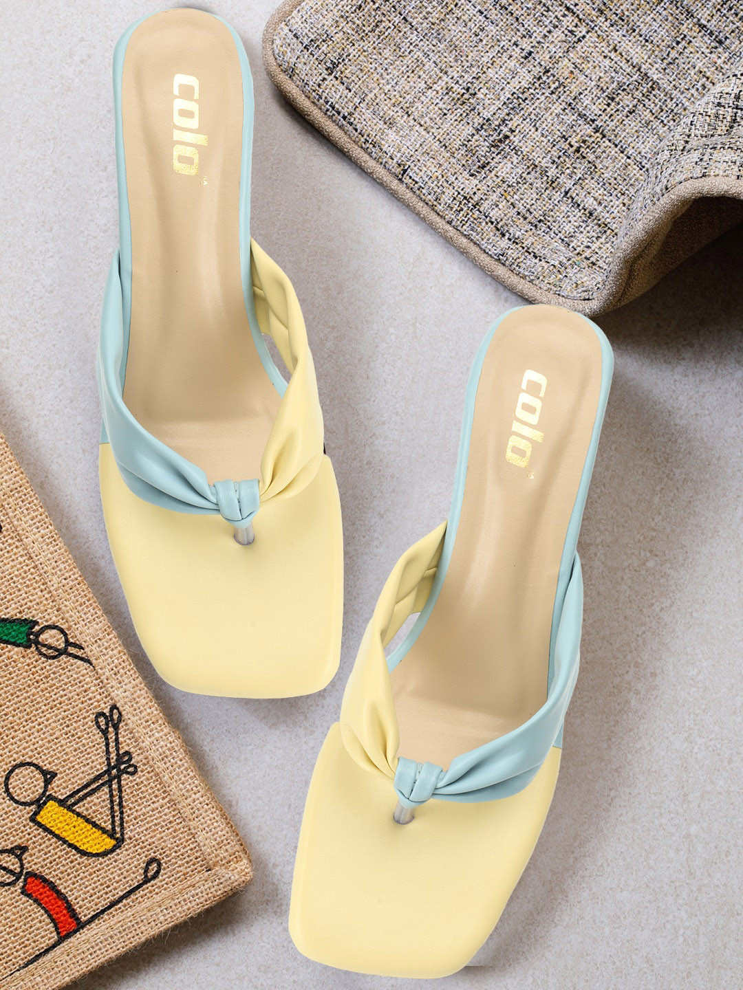 Buy Colo Colorblocked Open Toe Block Heels - Heels for Women 25519046 ...