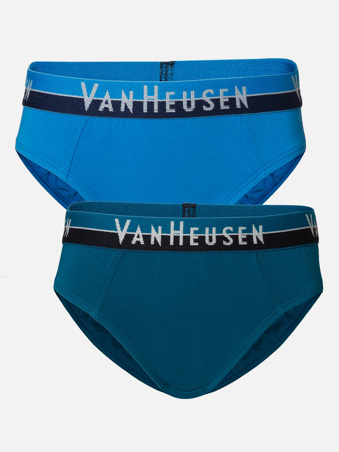 Buy Van Heusen Boys Deep Lagoon Aster Blue Pack Of 2 Solid Anti ...