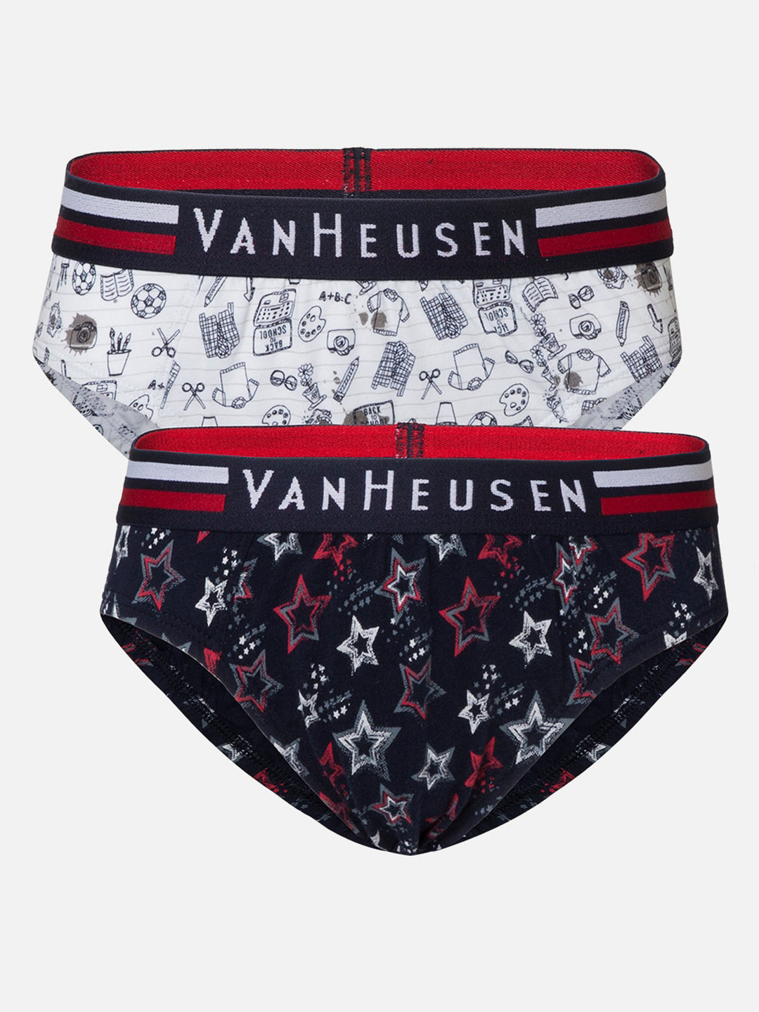 Buy Van Heusen Boys Pack Of 2 Allover Print Ultra Soft Durable Elastic ...