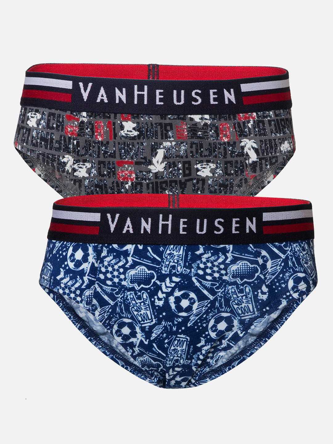 Buy Van Heusen Boys Pack Of 2 Allover Print Ultra Soft Durable Elastic ...