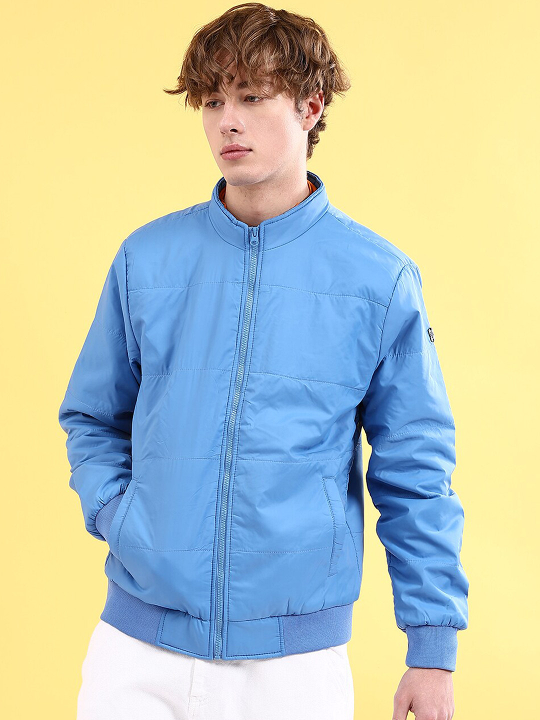 Buy The Indian Garage Co Men Solid Regular Fit Bomber Jacket - Jackets ...