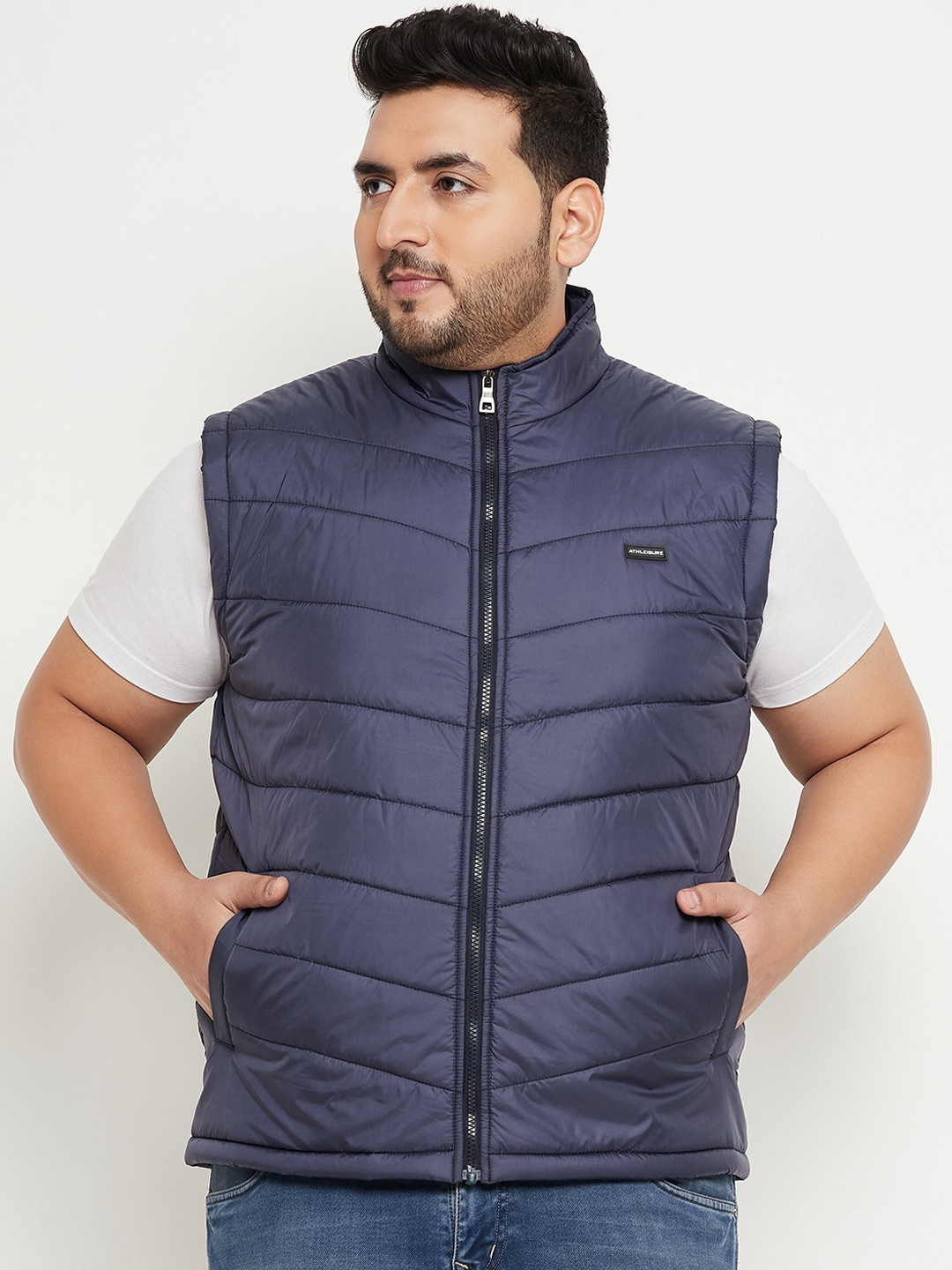Buy BETTER THINK Plus Size Mock Collar Lightweight Padded Jacket ...