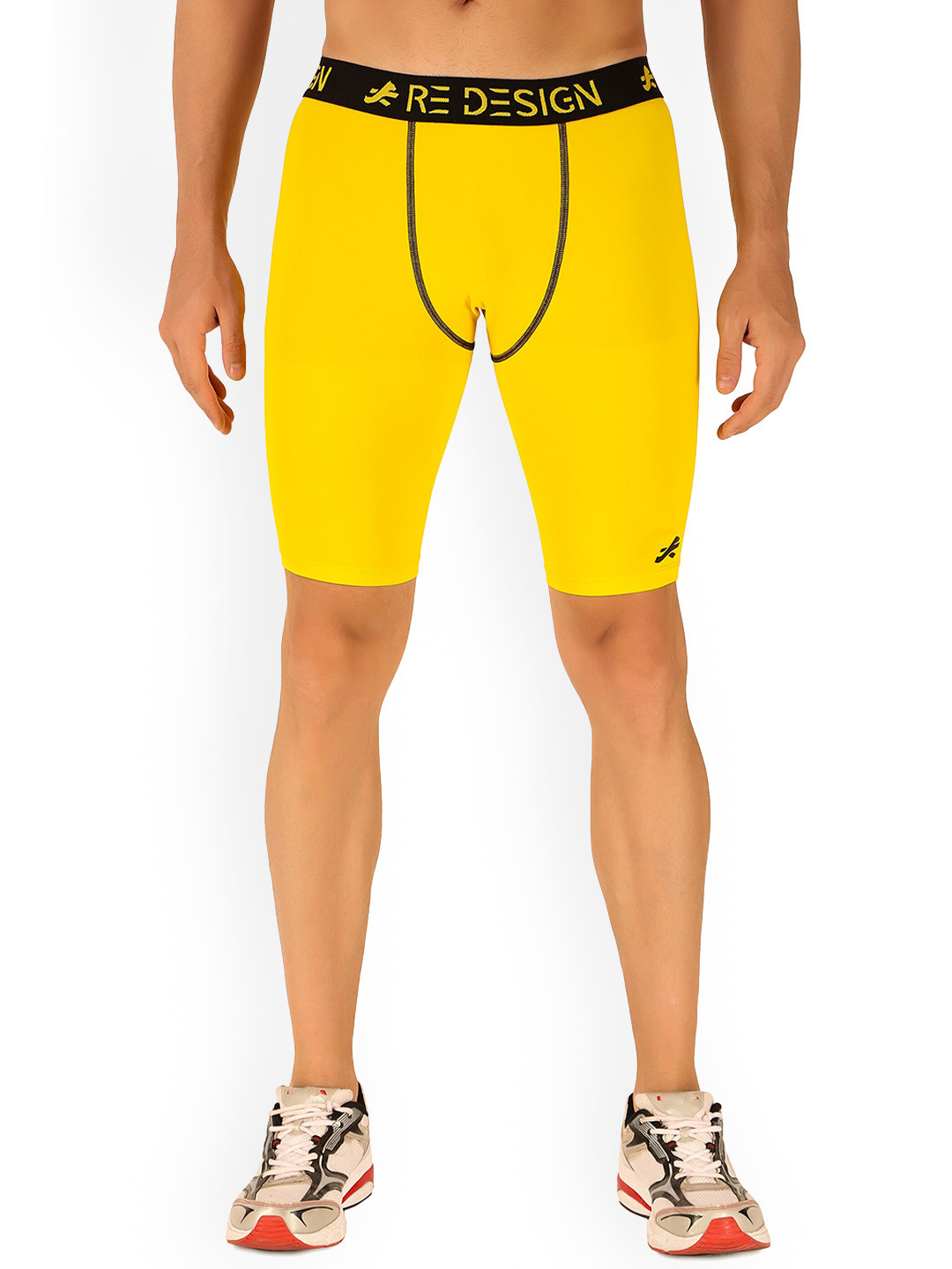 Buy REDESIGN Men Skinny Fit Rapid Dry Running Compression Shorts ...
