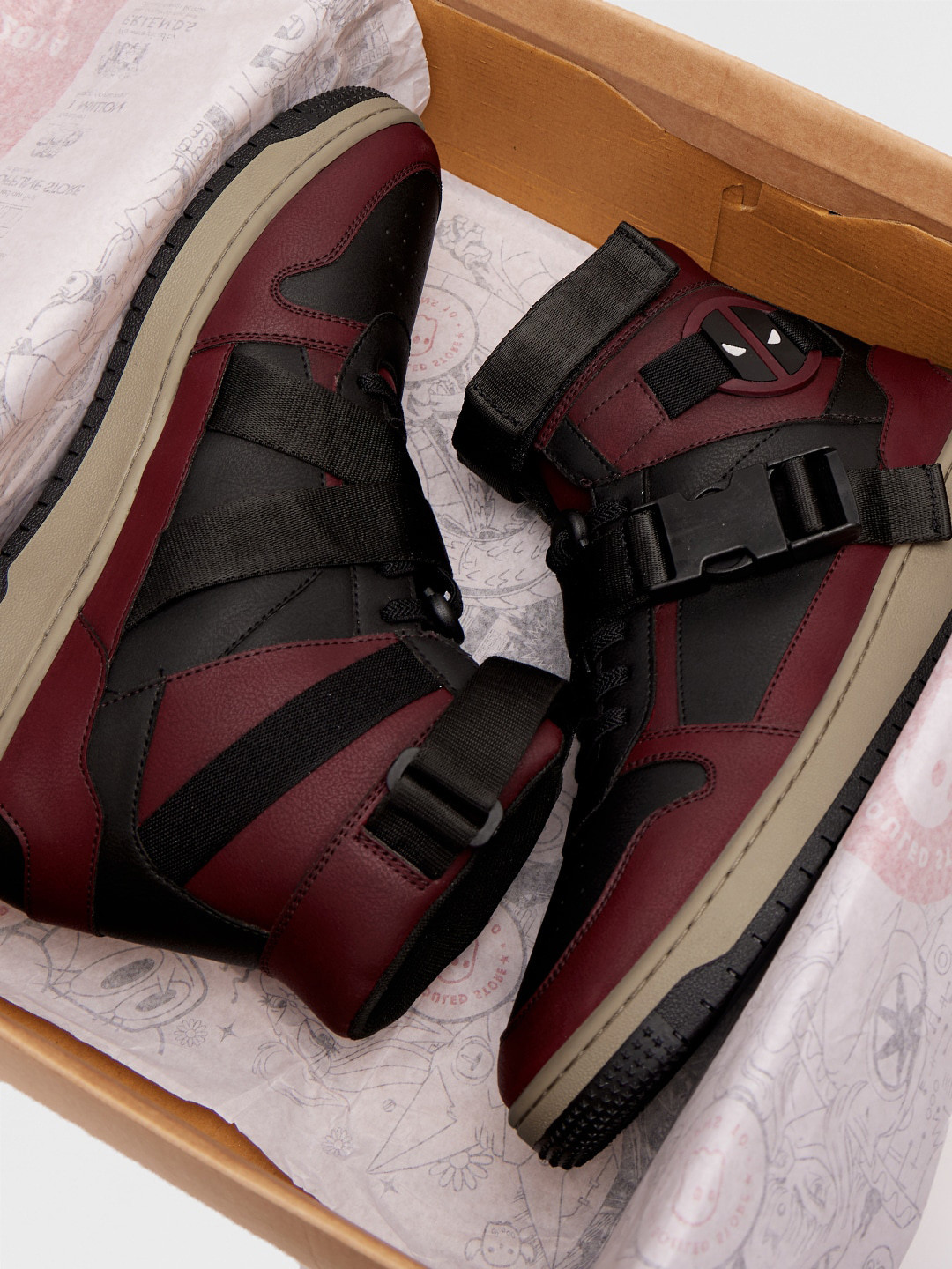 Buy The Souled Store Men Mid Top Colourblocked Deadpool: Utility Suit ...