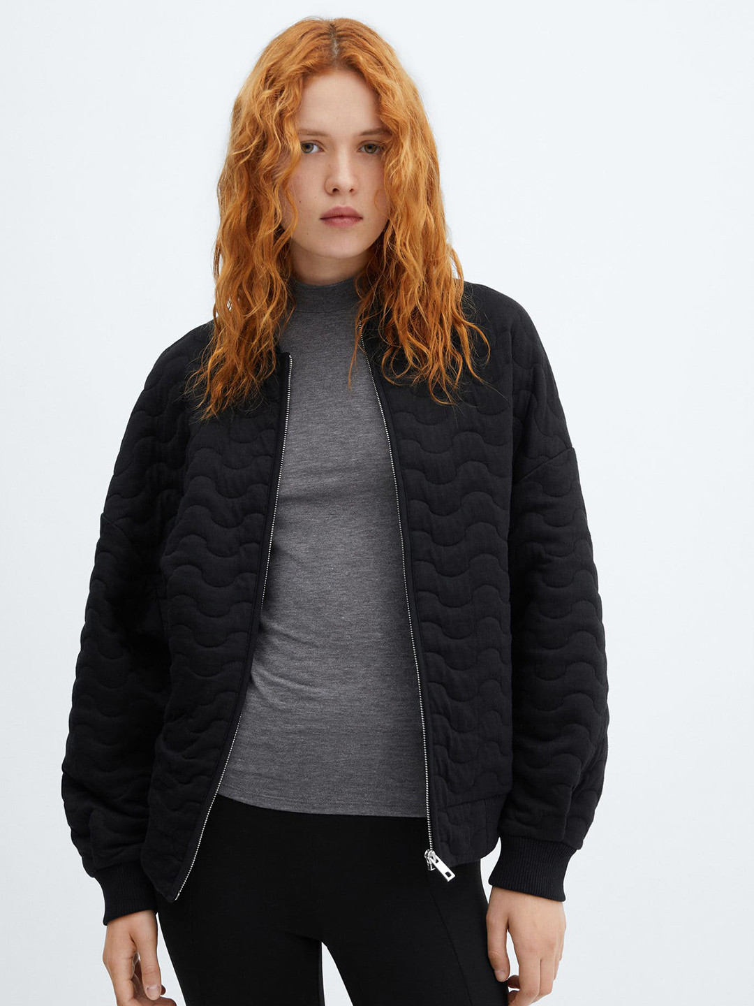 Buy MANGO Quilted Bomber Jacket - Jackets for Women 25550646 | Myntra