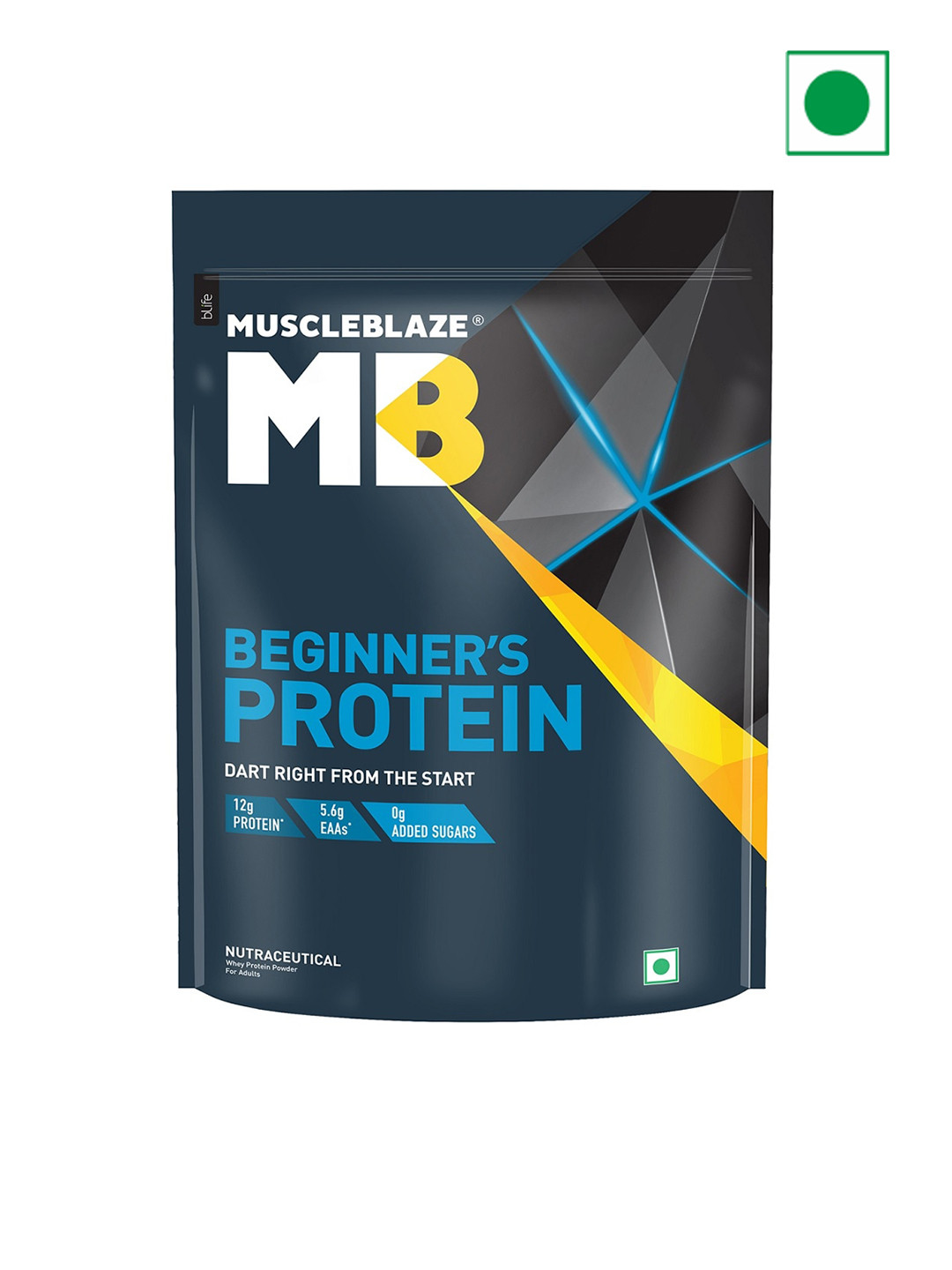 Buy MuscleBlaze Beginner's Chocolate Whey Protein 500 Gms / 1.1 Lb ...
