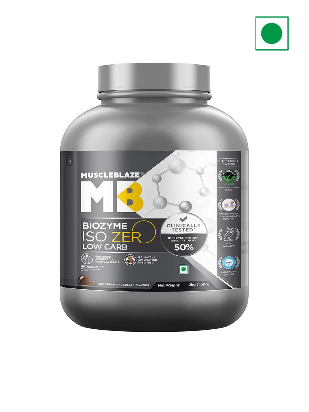 Buy MuscleBlaze Biozyme Iso Zero, Low Carb, 100% Pure Whey Protein ...