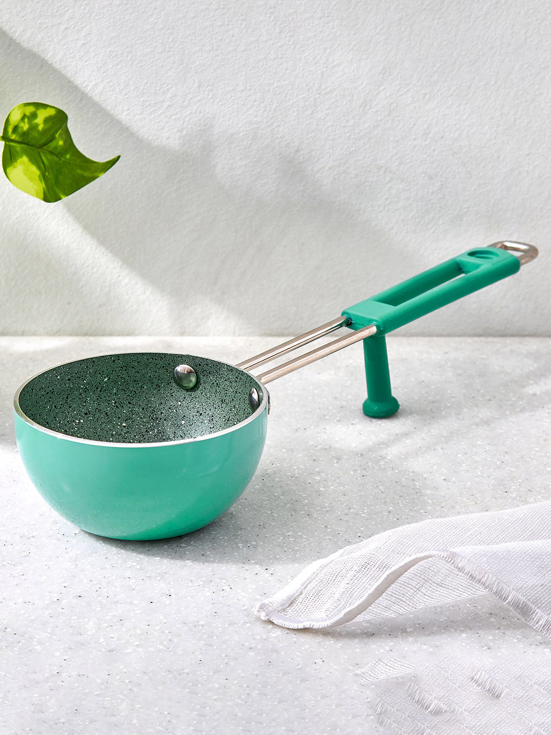 Buy Home Centre Blair Nevada Teal Green Aluminium Tadka Pan 10cm - Pan ...