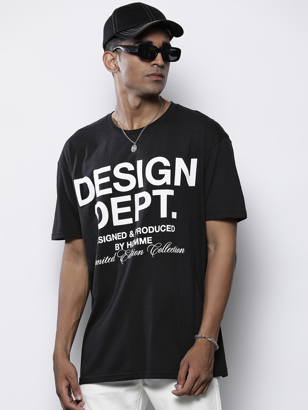 Buy BoohooMAN Printed Pure Cotton Oversized T Shirt - Tshirts for Men ...