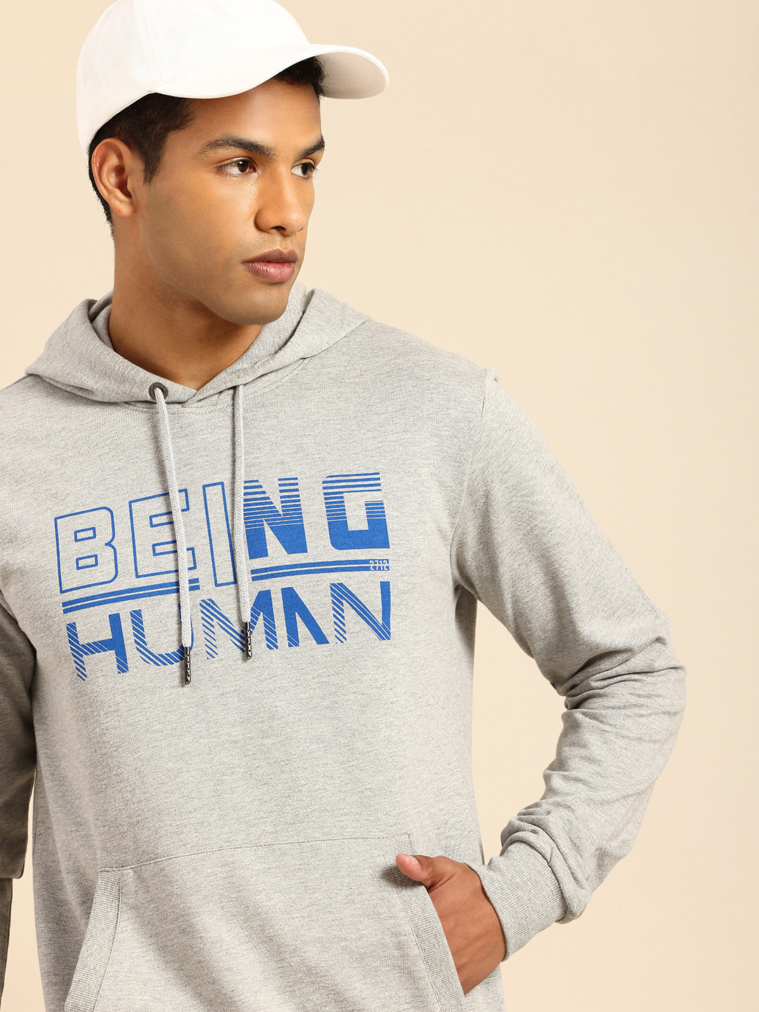 Buy Being Human Brand Logo Printed Hooded Sweatshirt - Sweatshirts for ...