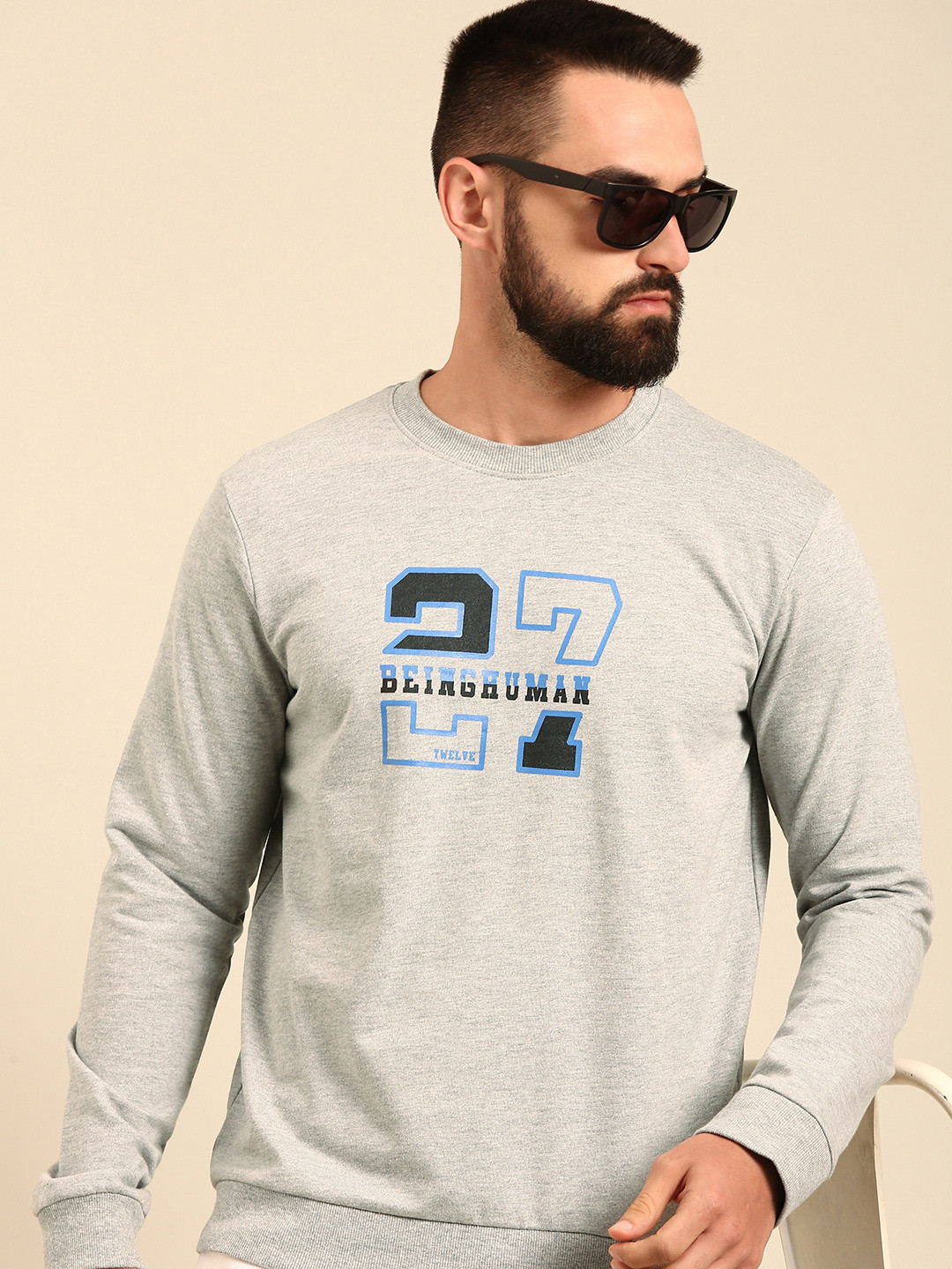 Buy Being Human Brand Logo Printed Sweatshirt - Sweatshirts for Men ...