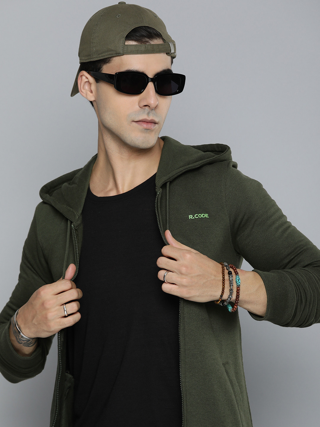 Buy R.Code By The Roadster Life Co. Men Hooded Sweatshirt - Sweatshirts for Men 25565572 | Myntra