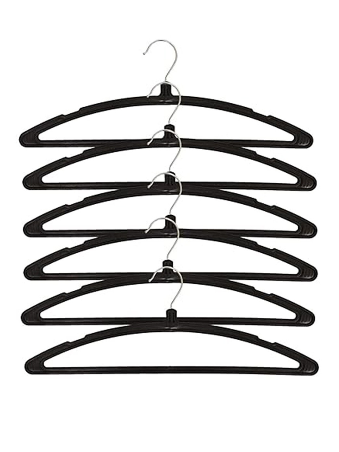 Buy Kuber Industries Black 12 Pieces Hangers - Hanger for Unisex ...