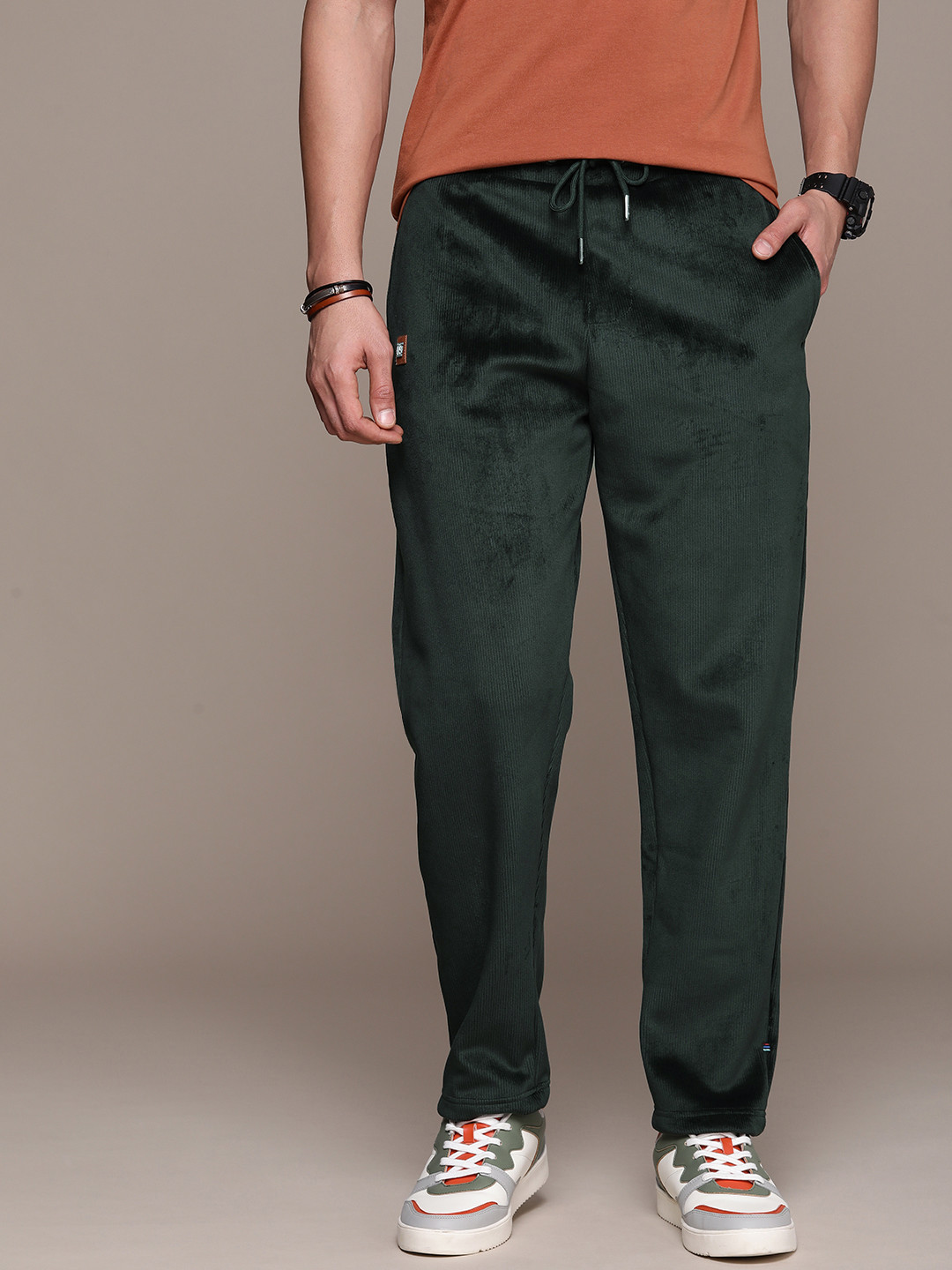 Buy FORCE IX Men Relaxed Fit Mid Rise Regular Track Pants - Track Pants ...