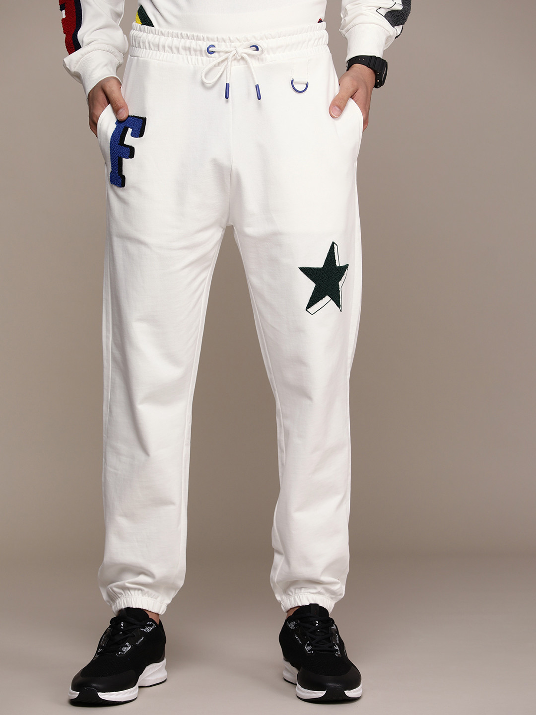 Buy Force IX Men Self Design Relaxed Fit Pure Cotton Joggers - Track ...