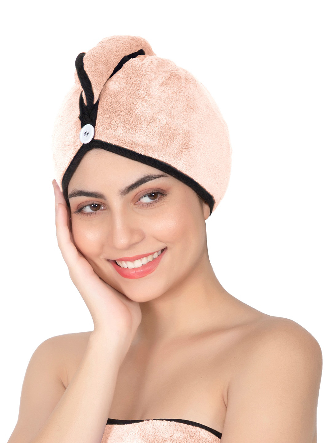 Buy Softspun Microfiber Pink Anti Bacterial 300 GSM Hair Drying Wrap ...