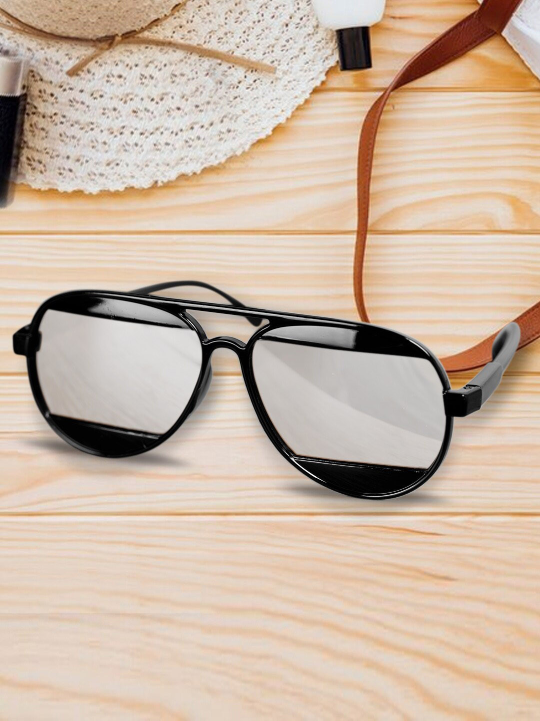 Buy Mast & Harbour Women Transparent Aviator Sunglasses With UV ...