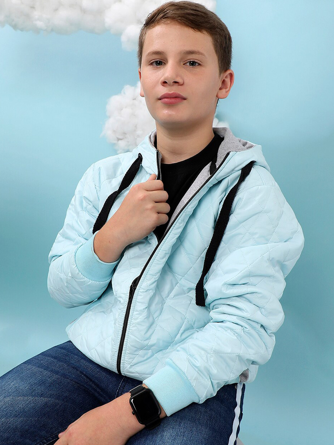 Buy Instafab Boys Hooded Windcheater Quilted Jacket - Jackets for Boys ...