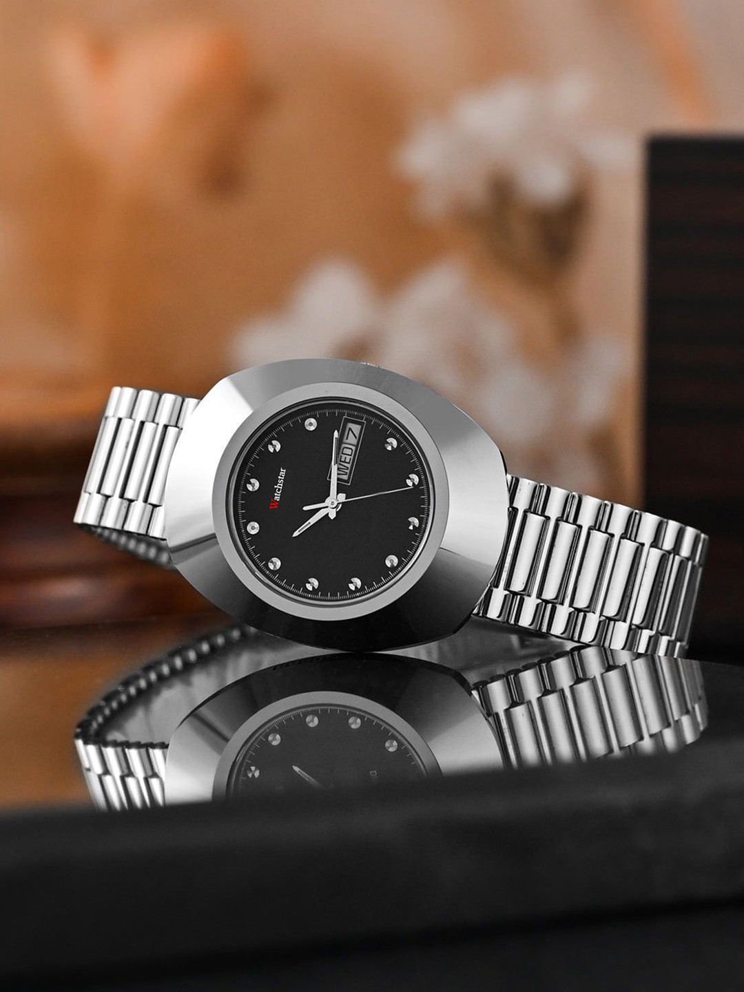 Buy WATCHSTAR Men Embellished Day & Date Dial Stainless Steel Analogue ...