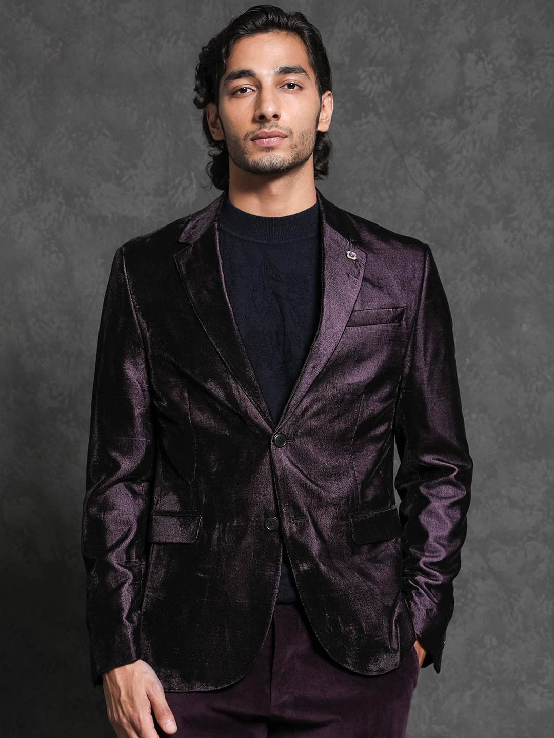 Buy RARE RABBIT Men Velter Tailored Fit Notched Lapel Single Breasted ...