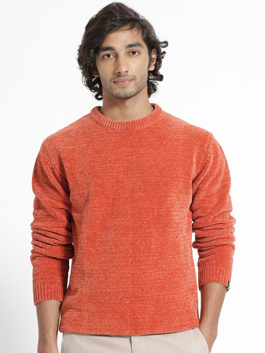 Buy RARE RABBIT Men Finkle Crew Neck Ribbed Sweater - Sweaters for Men ...