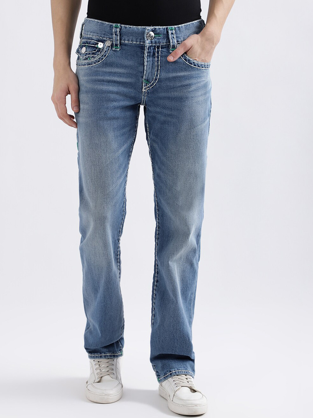 Buy True Religion Men Super T Ricky Straight Fit Jeans - Jeans for Men ...