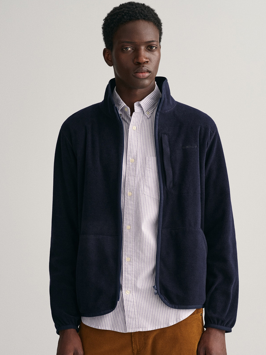 Buy GANT Stand Collar Long Sleeves Tailored Jacket - Jackets for Men ...