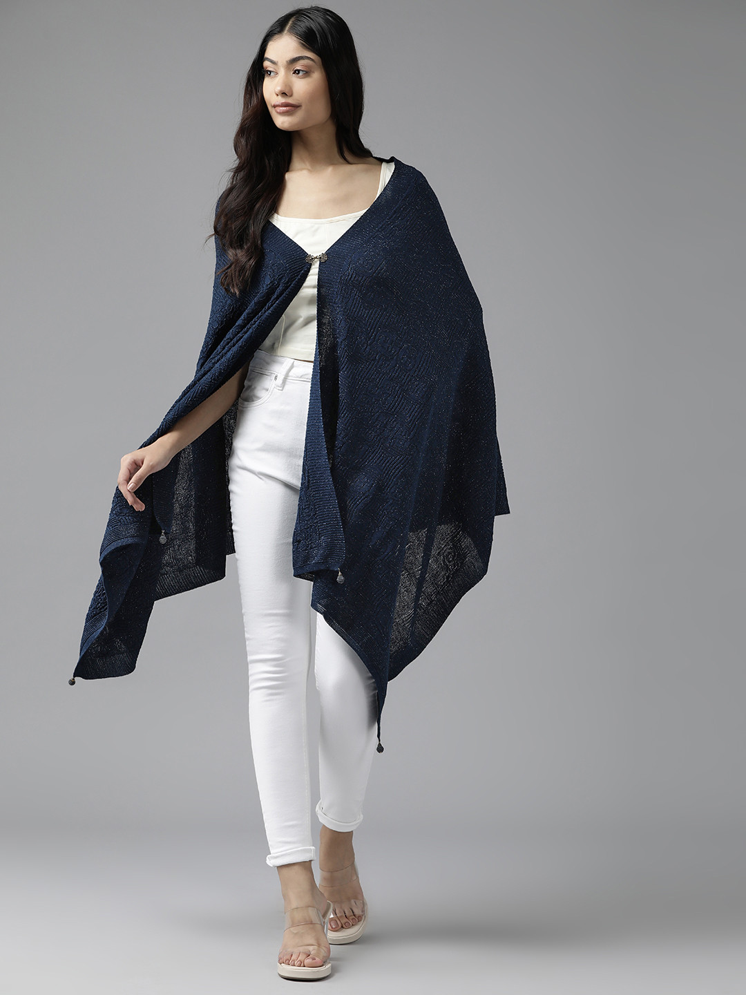 Buy Cayman Women Embellished Longline Shrug - Shrug for Women 25600278 ...