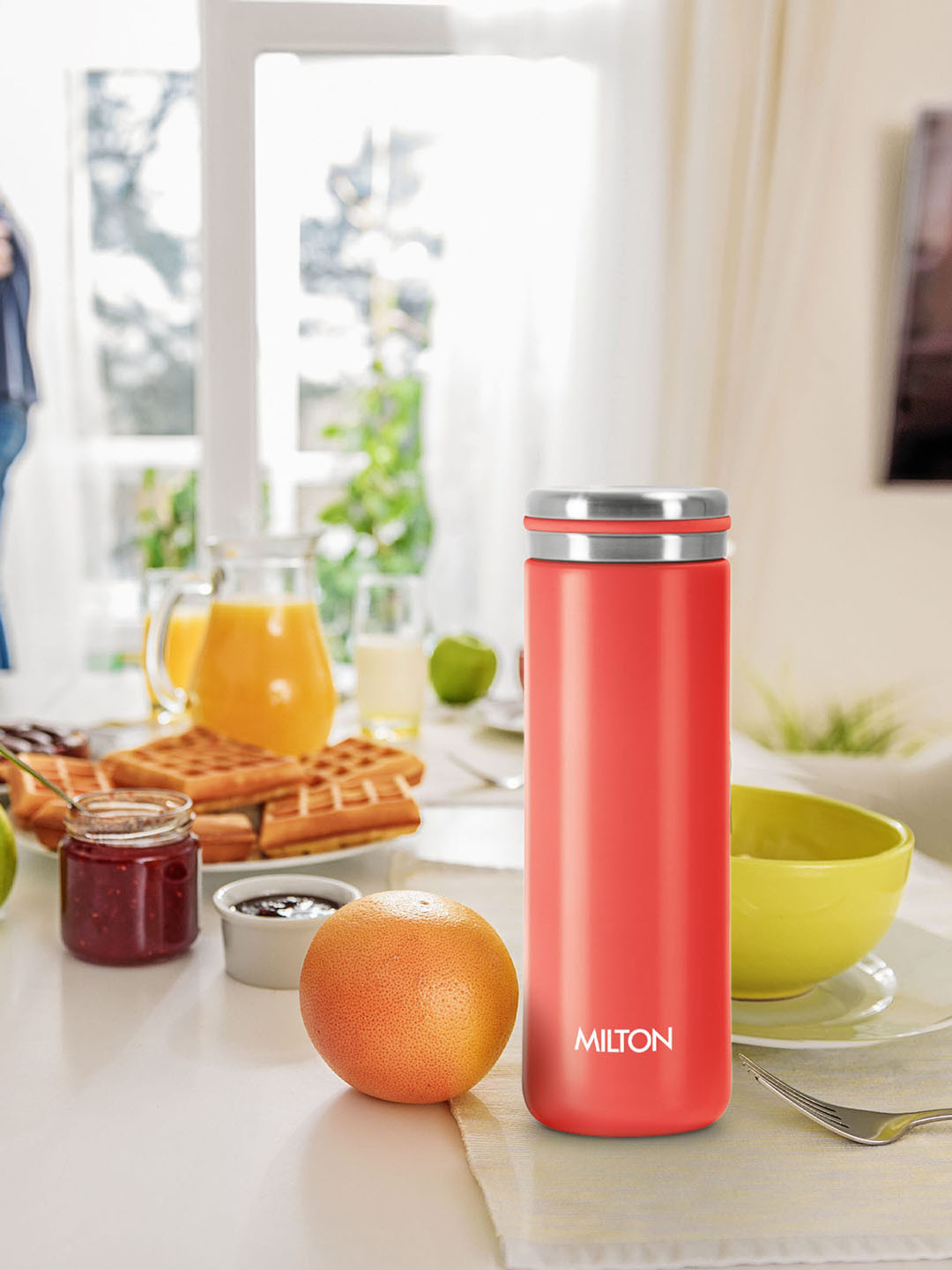 Buy Milton Shiny 300 Red Thermosteel Insulated Stainless Steel Water ...