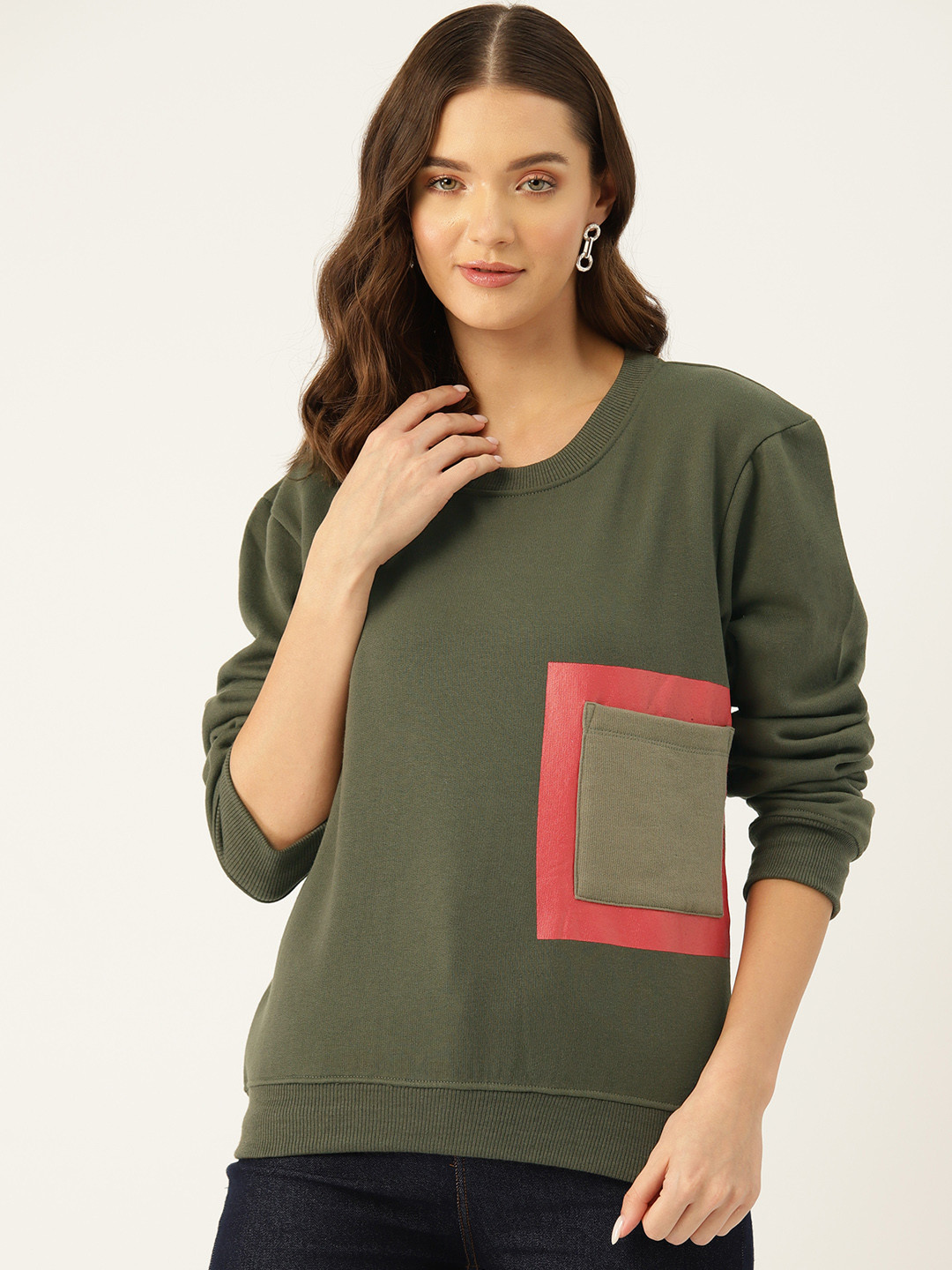 Buy Rue Collection Women Solid Pullover Sweatshirt - Sweatshirts for ...