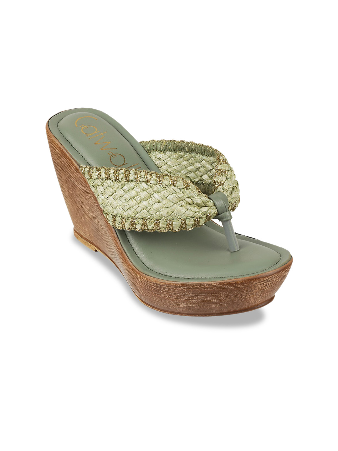 Buy Catwalk Braided Textured Braided Open Toe Wedges - Heels for Women ...