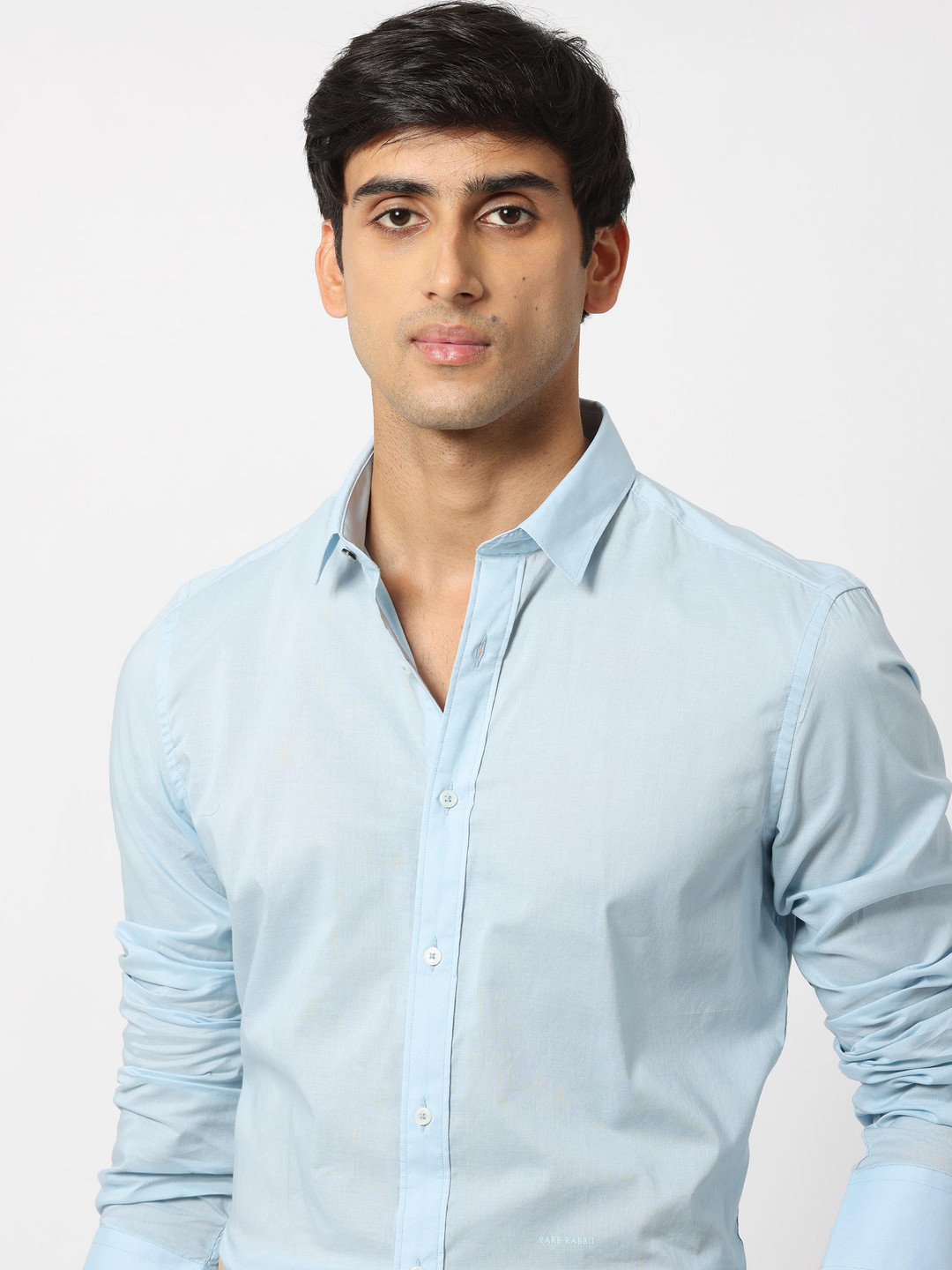 Buy RARE RABBIT Men Flees Slim Fit Spread Collar Cotton Shirt - Shirts ...