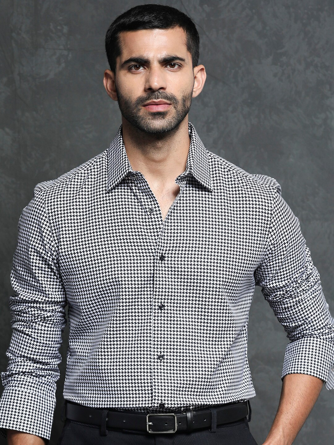 Buy RARE RABBIT Men Jader Slim Fit Checked Cotton Formal Shirt - Shirts ...