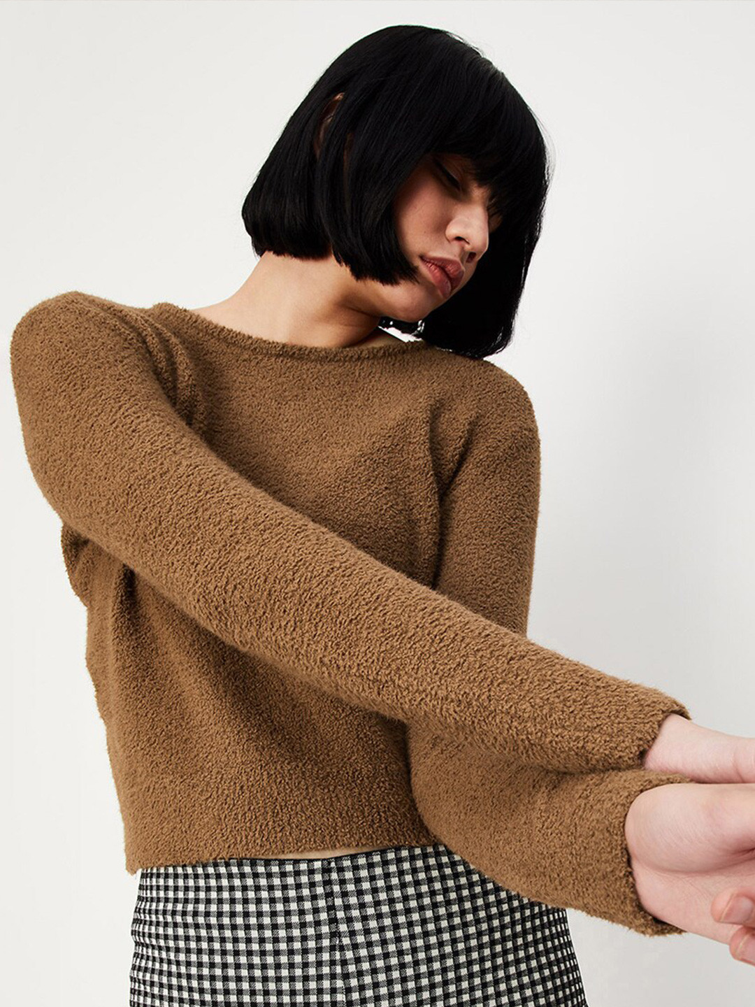 Buy Max Self Design Pullover - Sweaters for Women 25609840 | Myntra