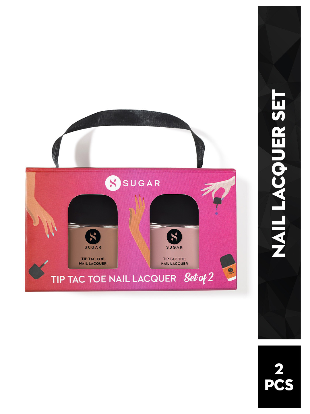 Buy SUGAR Set Of 2 Tic Tac Toe Nail Lacquer 9 Ml Each Social Sepia 05 ...