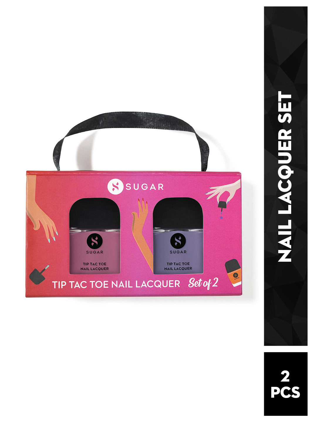 Buy SUGAR Set Of 2 Tic Tac Toe Nail Lacquer 9 Ml Each 11 Lilac Lustre ...