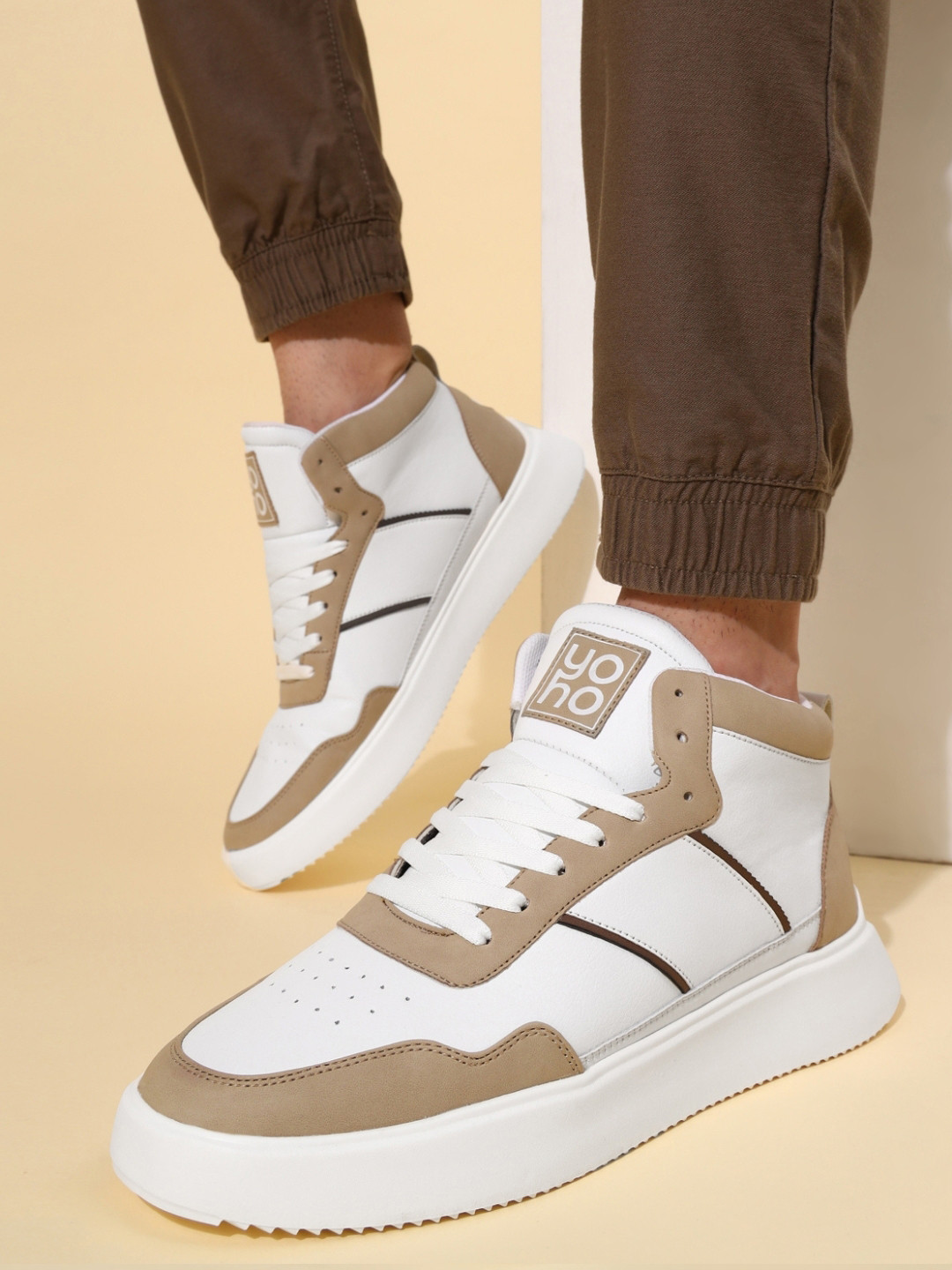 Buy Yoho Men Mid Top Colourblocked Lightweight Memory Foam Insole ...