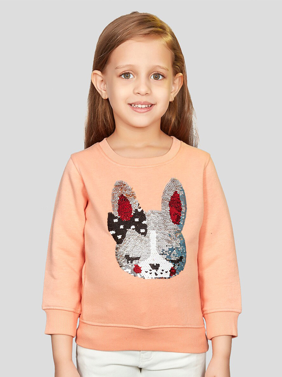 Buy Peppermint Girls Sequinned Long Sleeves Sweatshirt - Sweatshirts ...