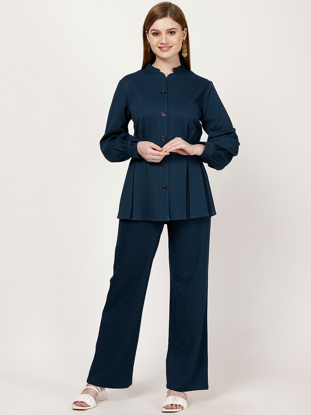 Buy FUTURO Mandarin Collar Longline Tailored Jacket - Jackets for Women ...