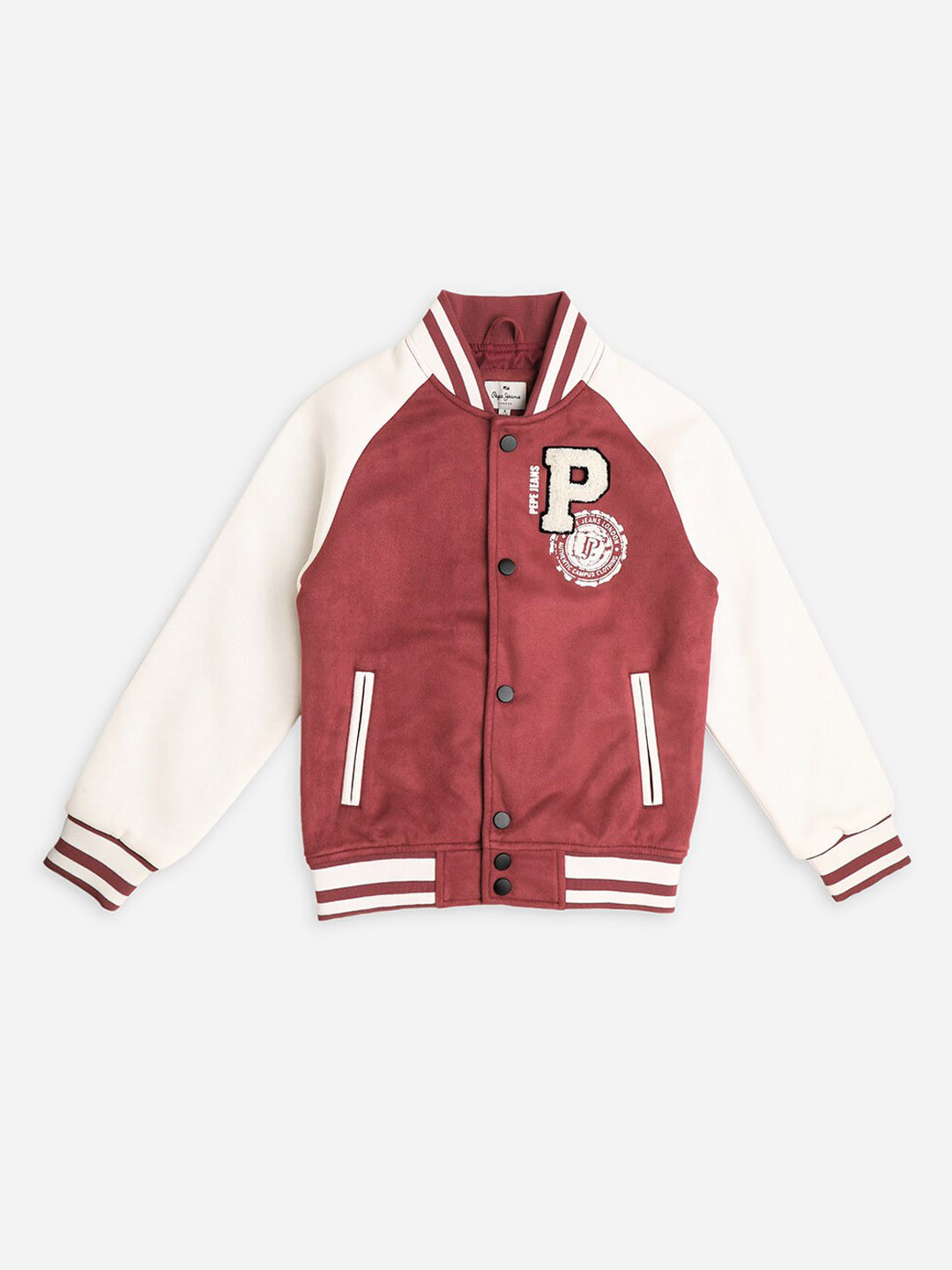 Buy Pepe Jeans Boys Colourblocked Mandarin Collar Patchwork Detail ...