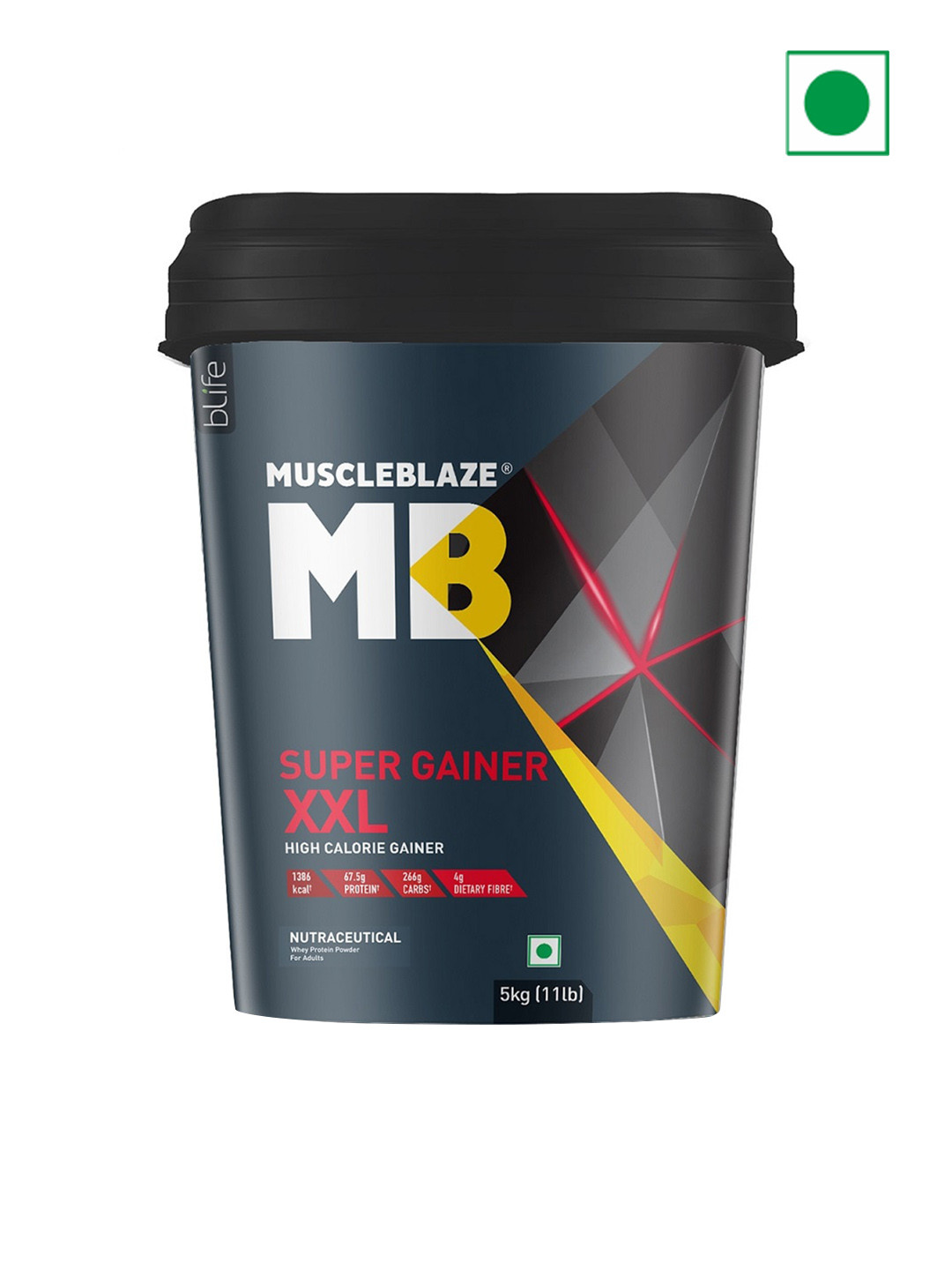 Buy MuscleBlaze Super Gainer XXL High Calorie Chocolate Flavour Gainer ...